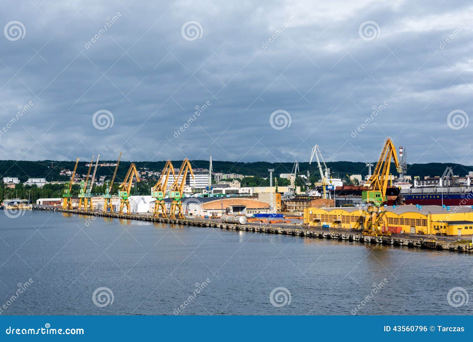 View of the Quay Port and Shipyard Editorial Photo - Image of cargo ...