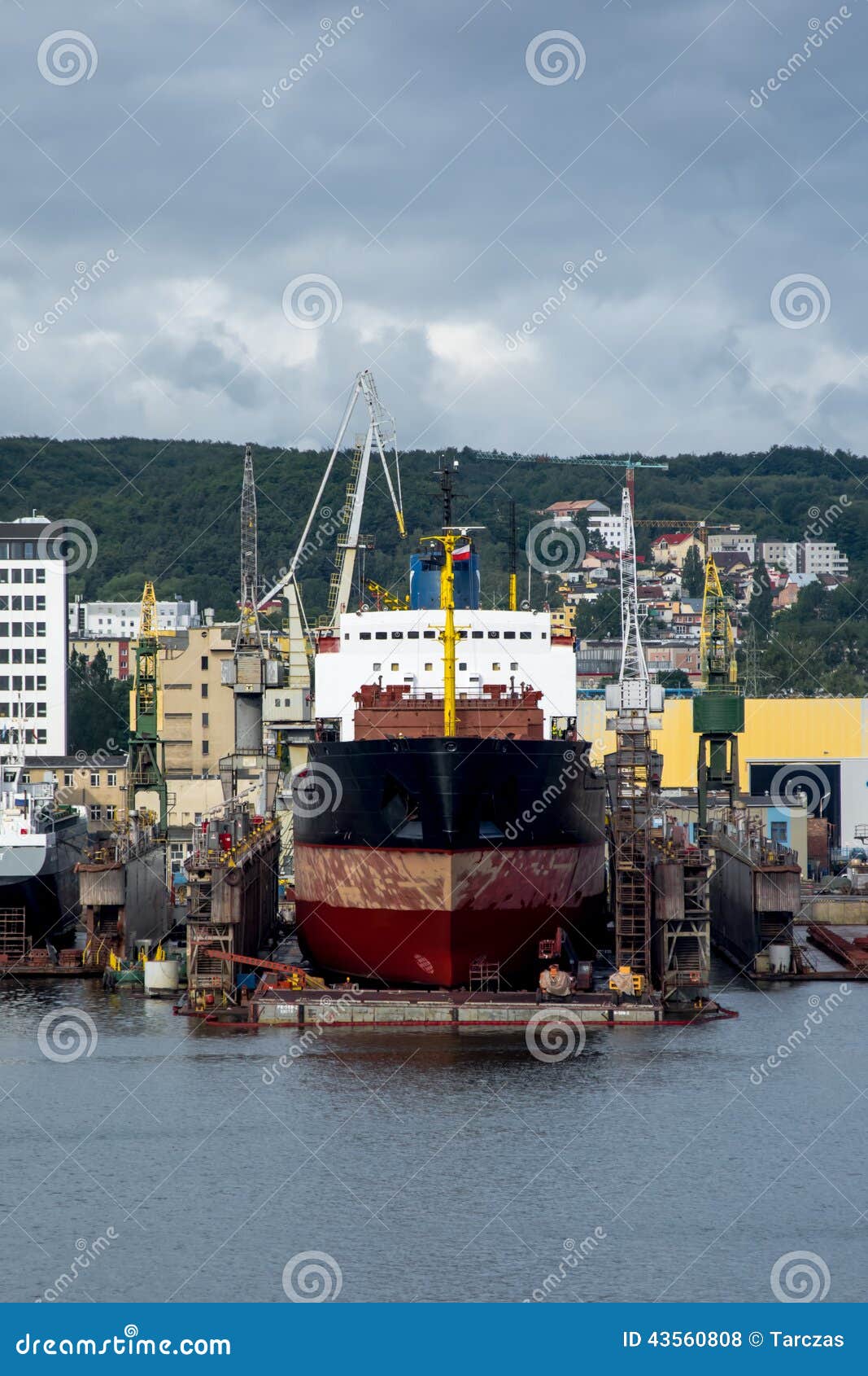 View of the Quay Port and Shipyard Editorial Stock Photo - Image of ...