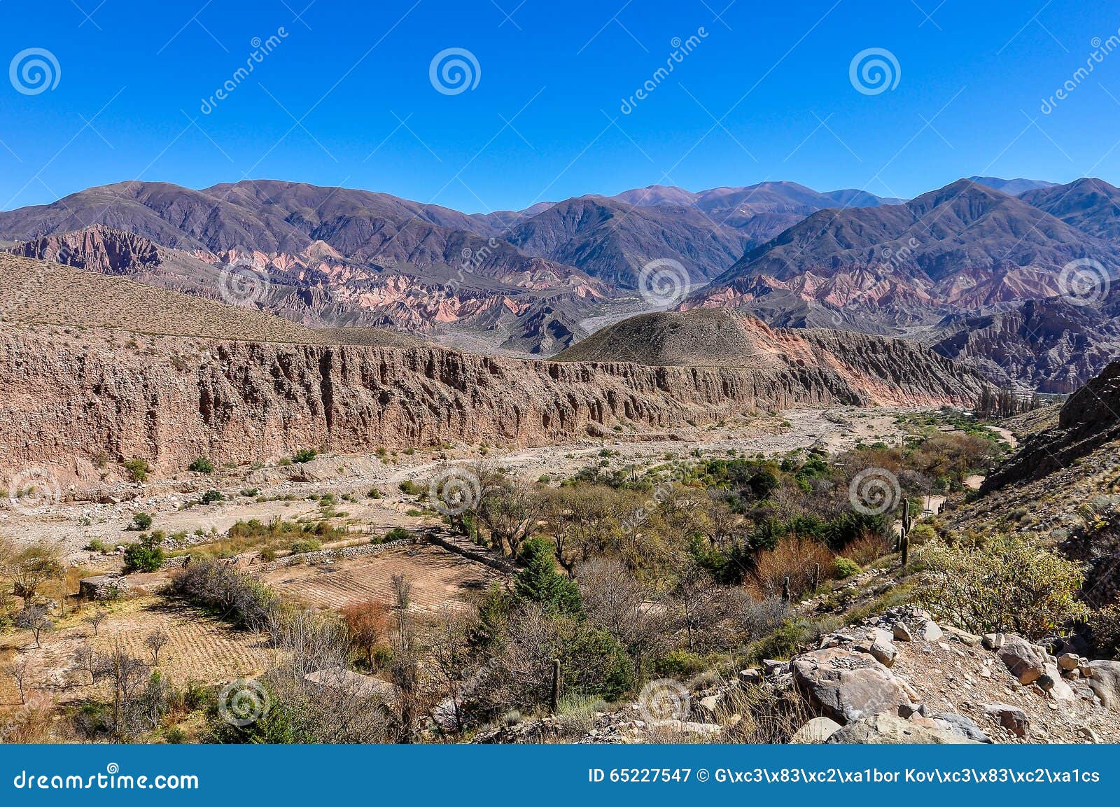 View of the Quebrada De La Humahuaca, Argentina Stock Image - Image of ...