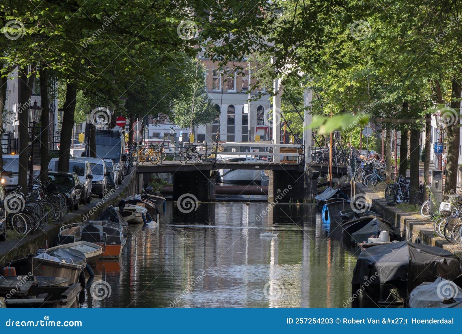 View from the Raamgracht Canal Bridge at Amsterdam the Netherlands 23-6-2022 Editorial Stock ...