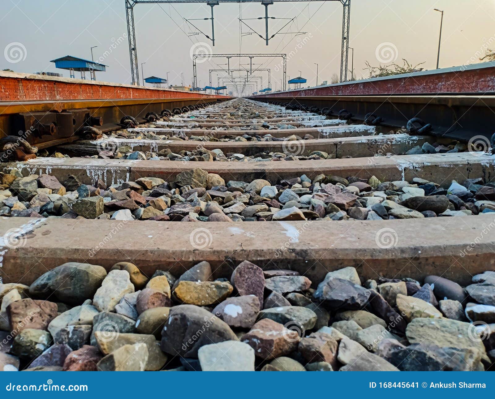 View of Rail Tracks and Platforms. Stock Image - Image of rail, view ...