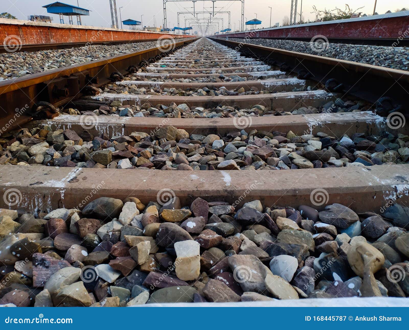 View of Rail Tracks and Platforms. Stock Image - Image of tracks ...