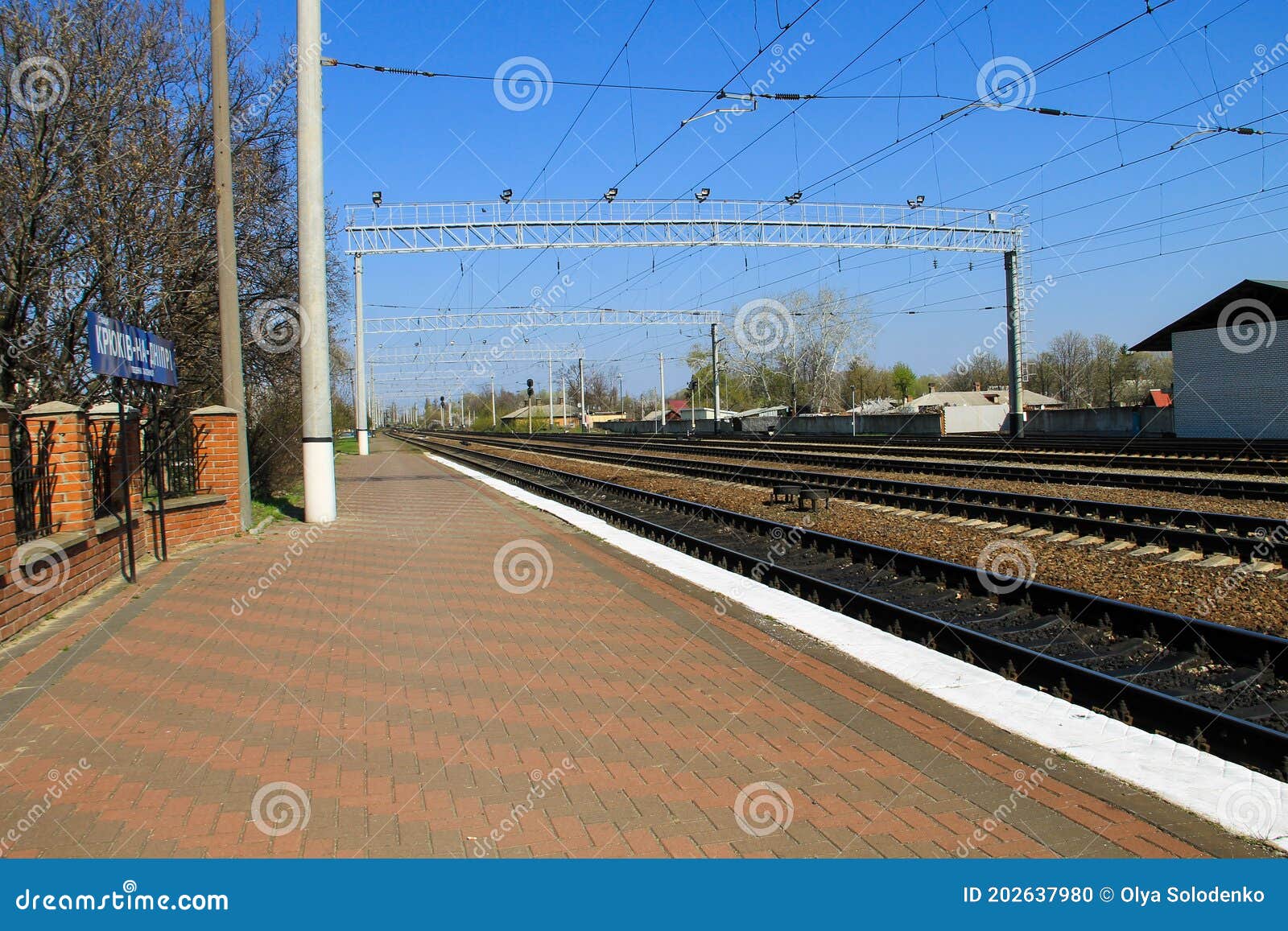 View on railroad tracks stock photo. Image of railway - 202637980