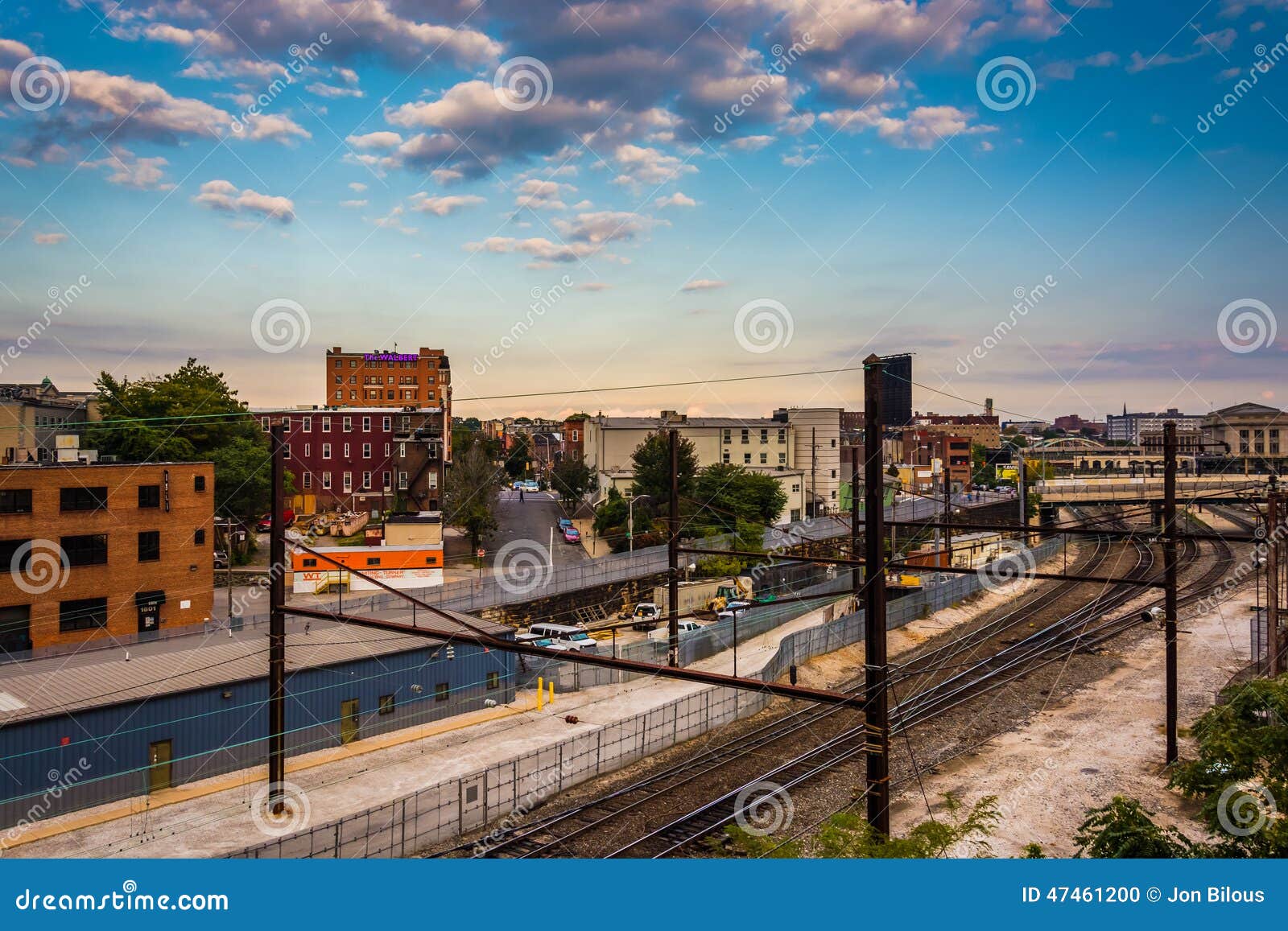 Baltimore Railroad Bridge With Dark Clouds In Black And White Editorial ...