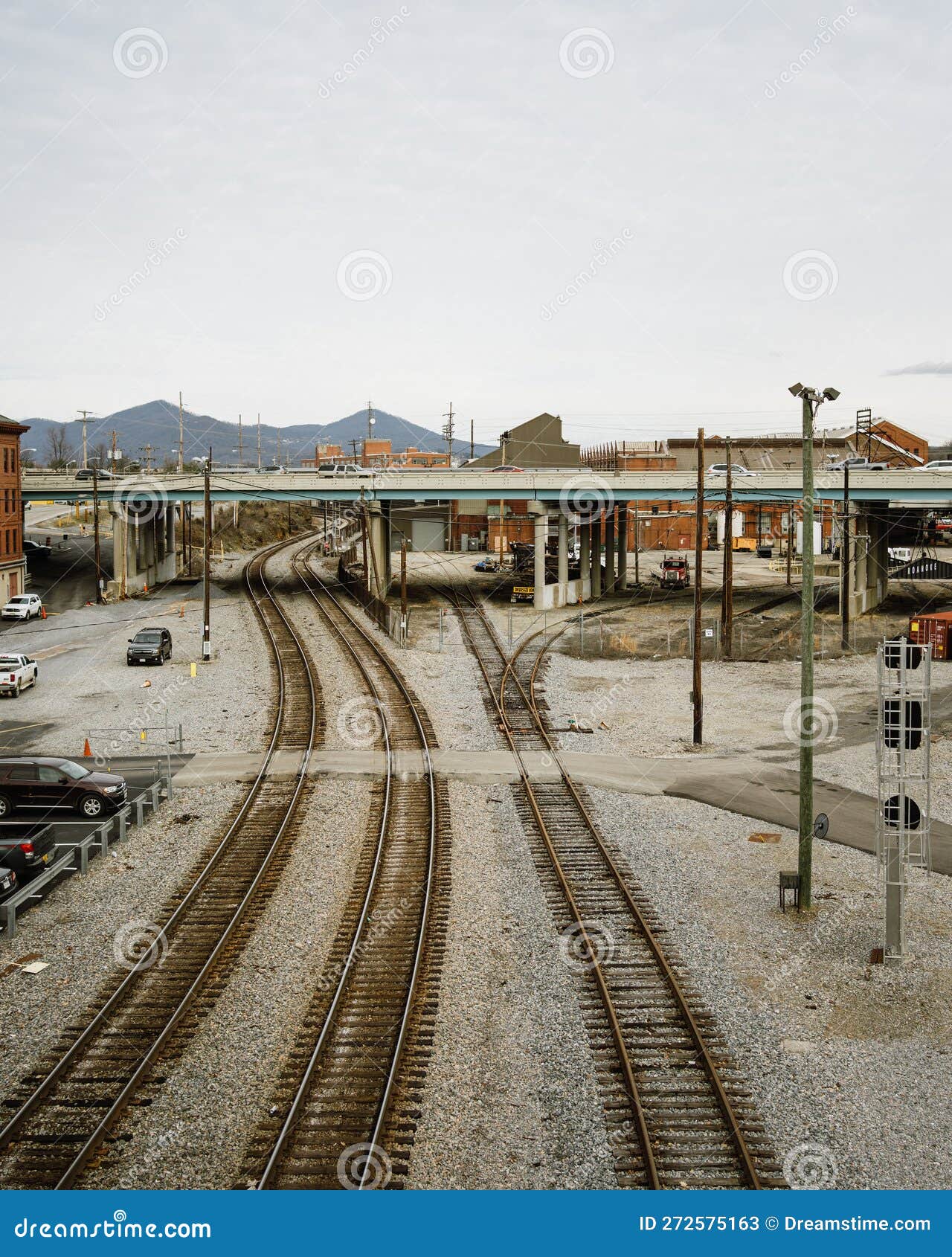 A Railroad Yard In Thief River Falls, Minnesota Shows Elevators And ...