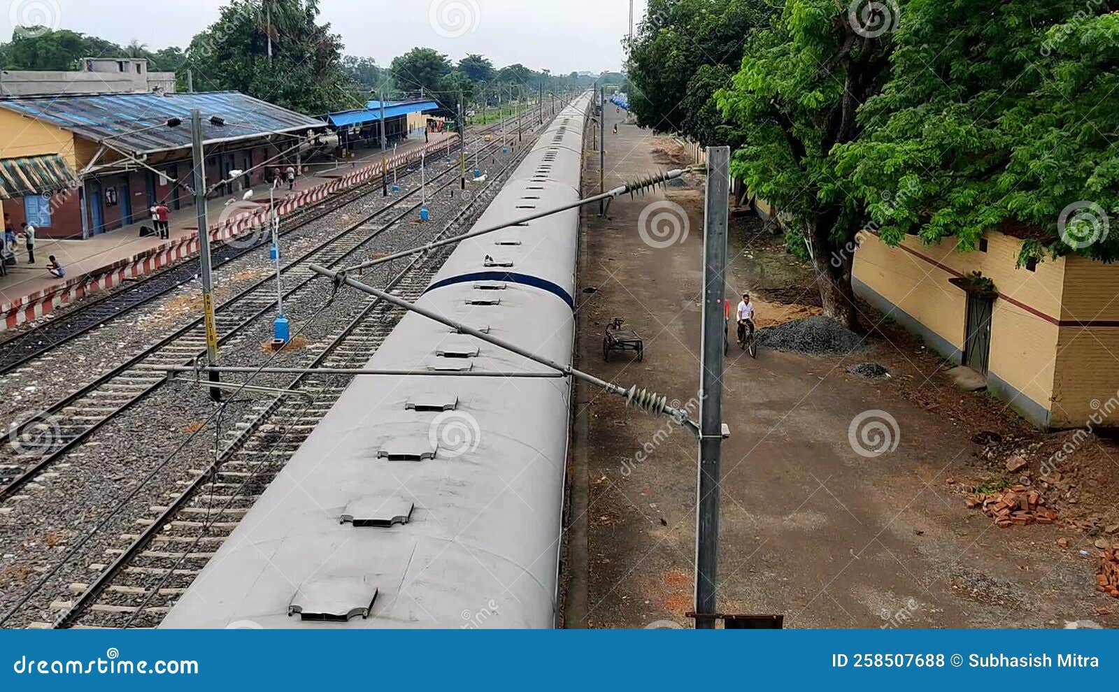 A View of the Railway Station from the Over Bridge of the Indian ...