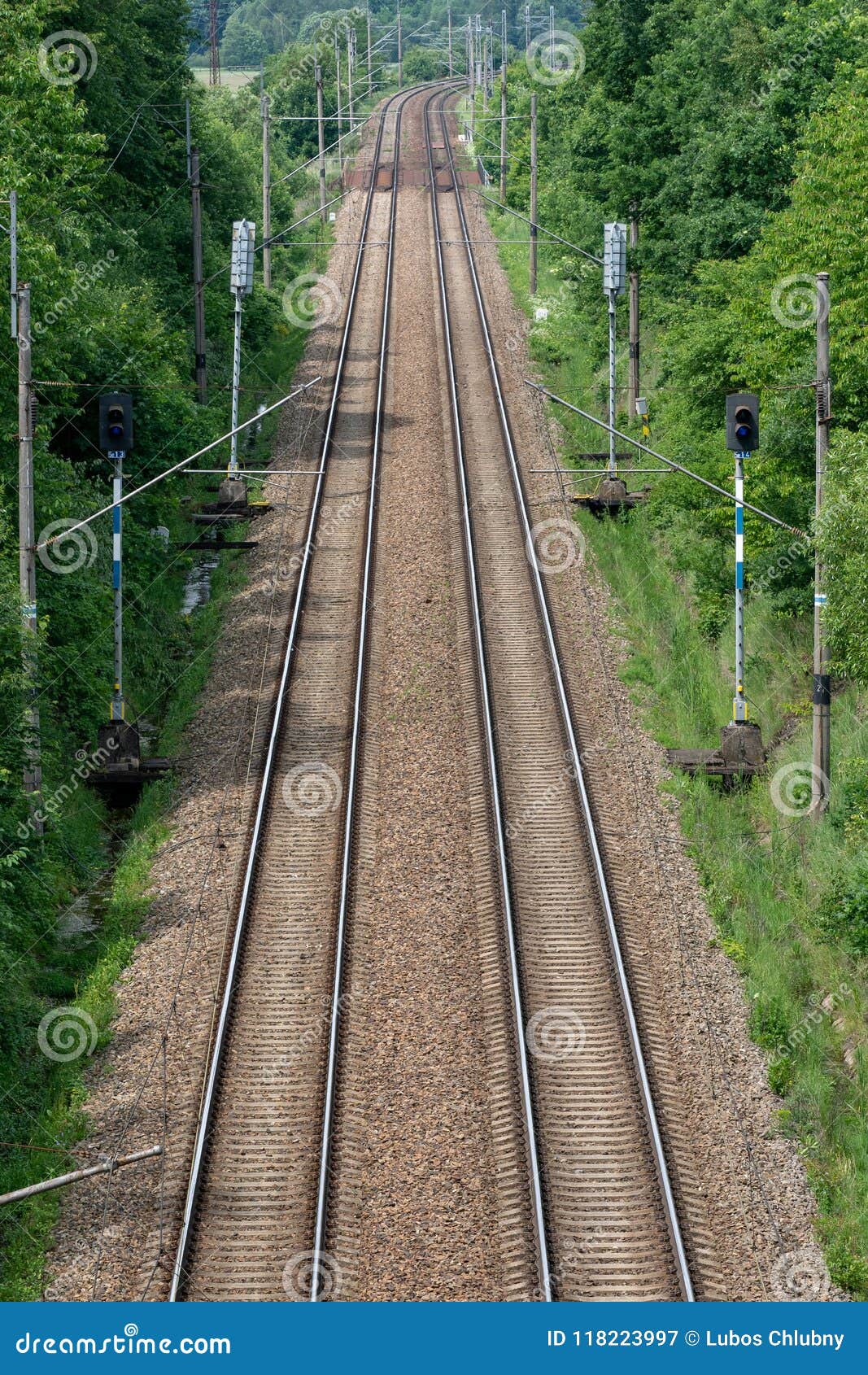 View on Railway Track Lines Stock Image - Image of track, nature: 118223997