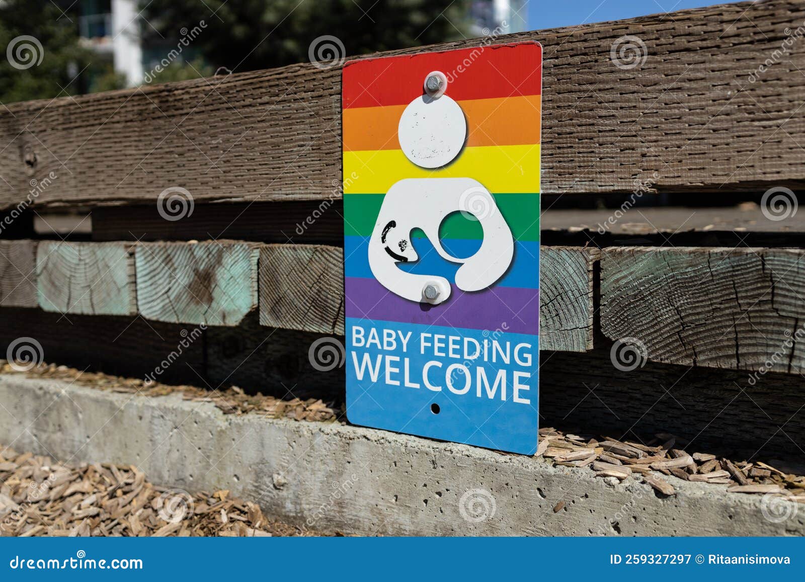 Baby Feeding Welcome stock image. Image of sign, lactation - 259327297