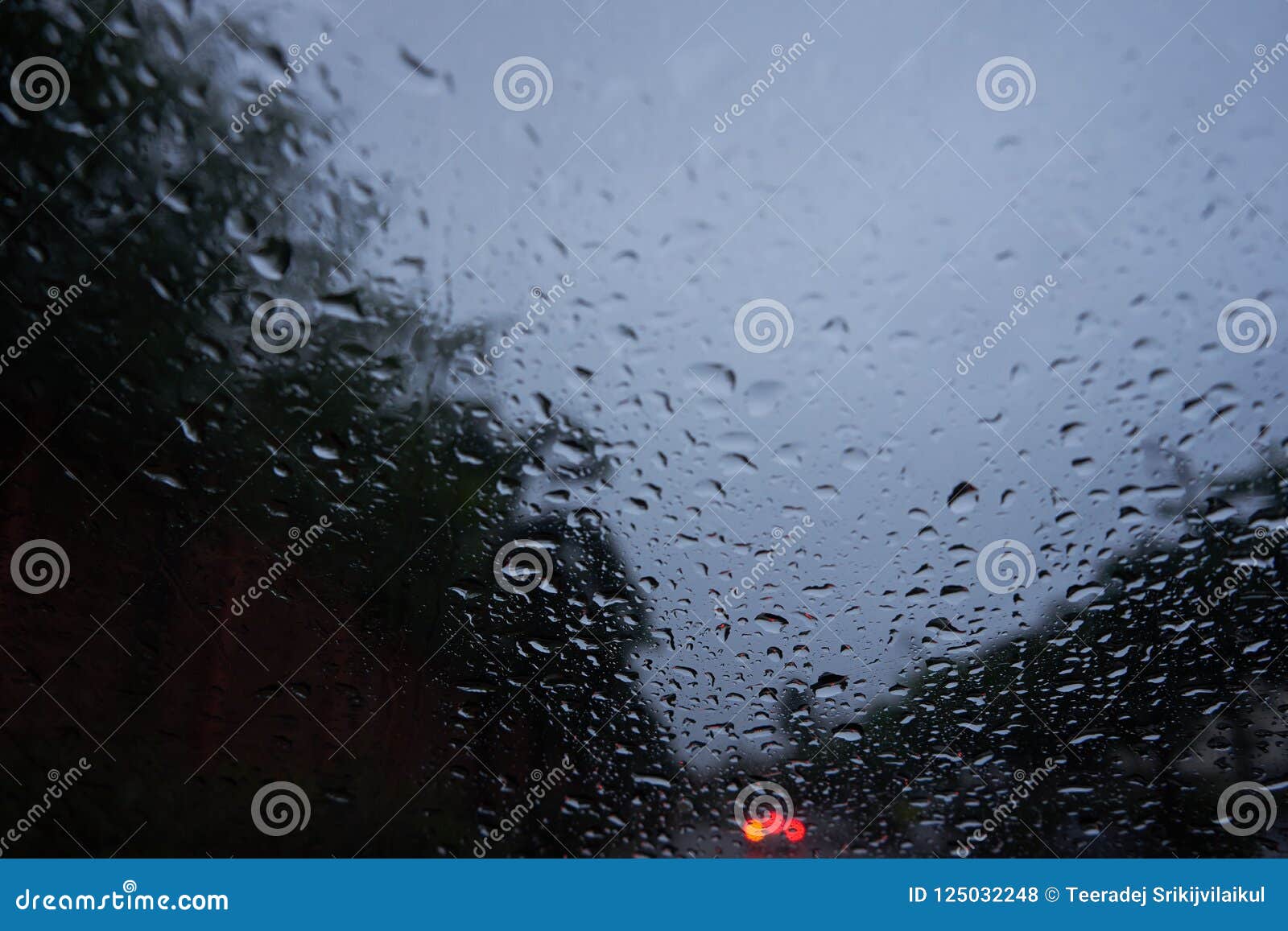Background of Raindrop during Driving in the Rain Stock Photo - Image ...