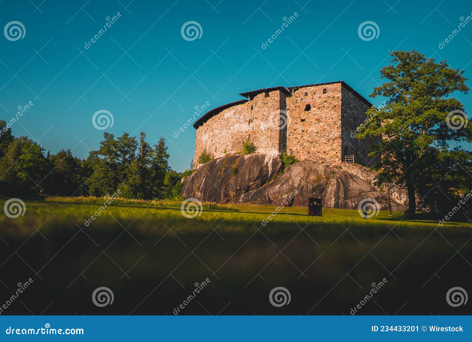 View of Raseborg Castle Ruins. Finland Stock Image - Image of exterior ...