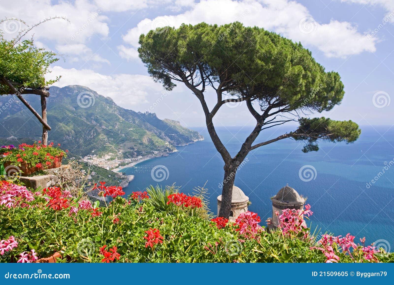 View from Ravello stock image. Image of italian, pine - 21509605