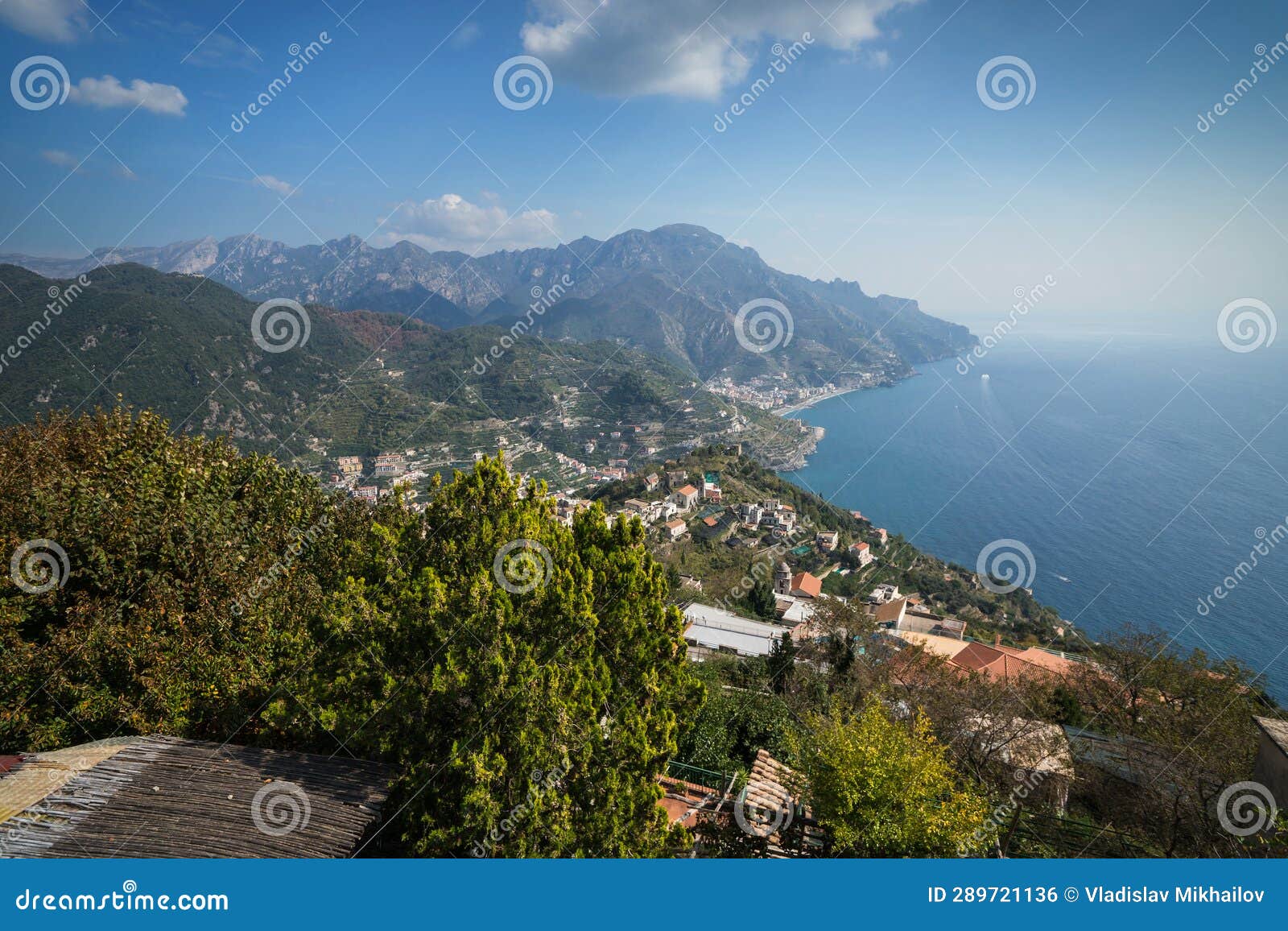 View from Ravello, Amalfi Coast, Italy Stock Photo - Image of beach ...