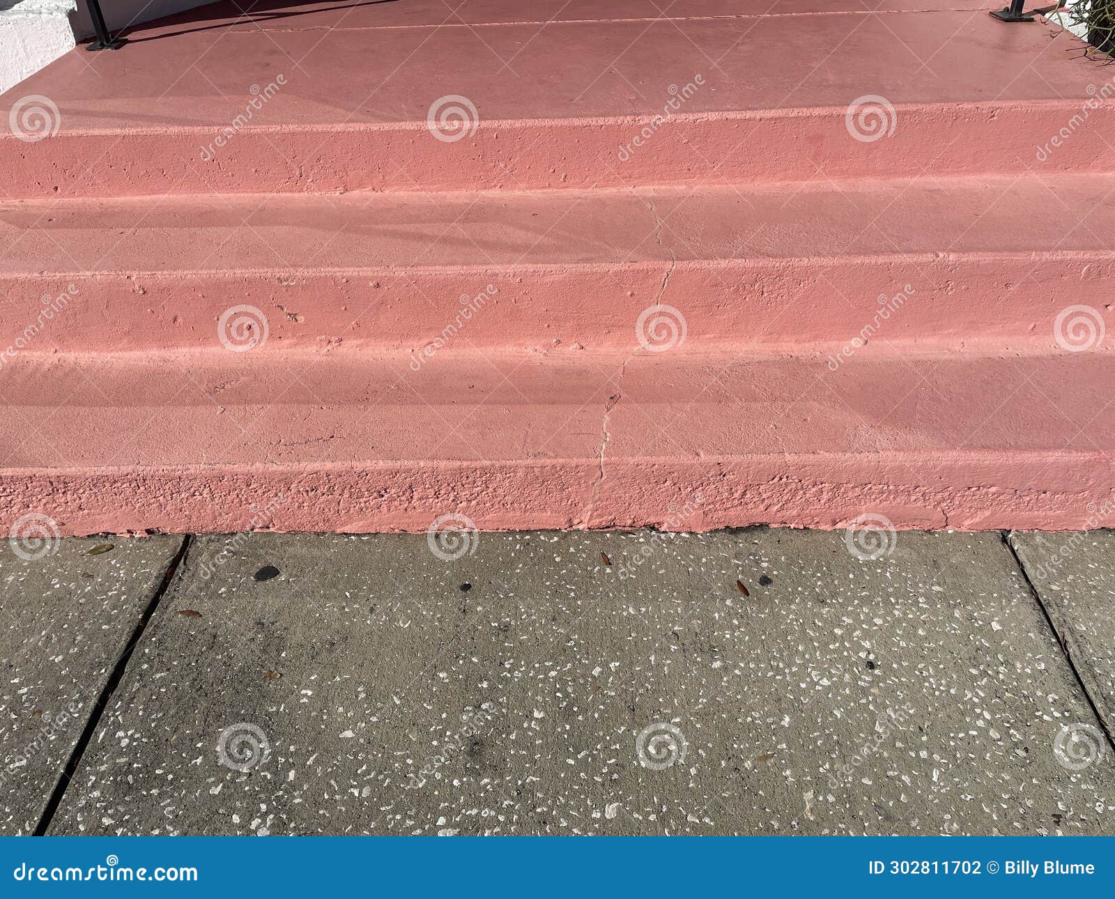 View of Red Painted Concrete Steps Side Walk Background Textures Stock ...