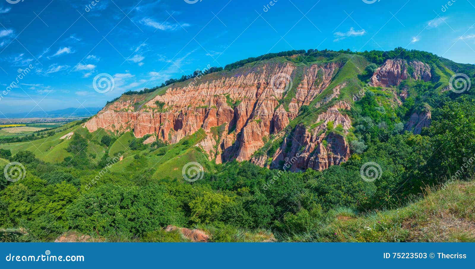 View of the Red Ravine (Rapa Rosie), Romania Stock Image - Image of ...