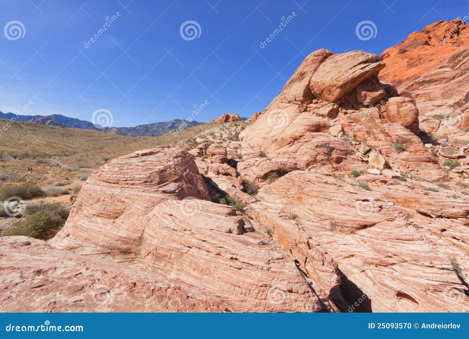 View of Red Rock Canyon in the Mojave Desert. Stock Photo - Image of ...