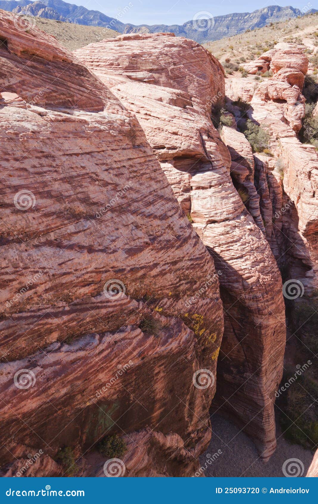View of Red Rock Canyon in the Mojave Desert. Stock Photo - Image of ...