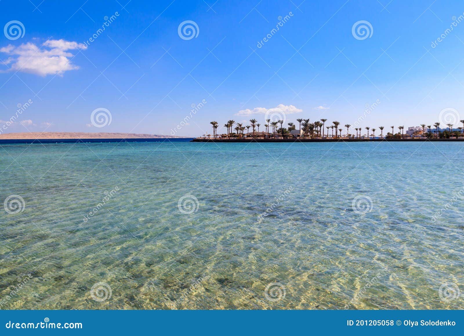 View of Red Sea Coast on the Beach in Hurghada, Egypt Stock Photo ...