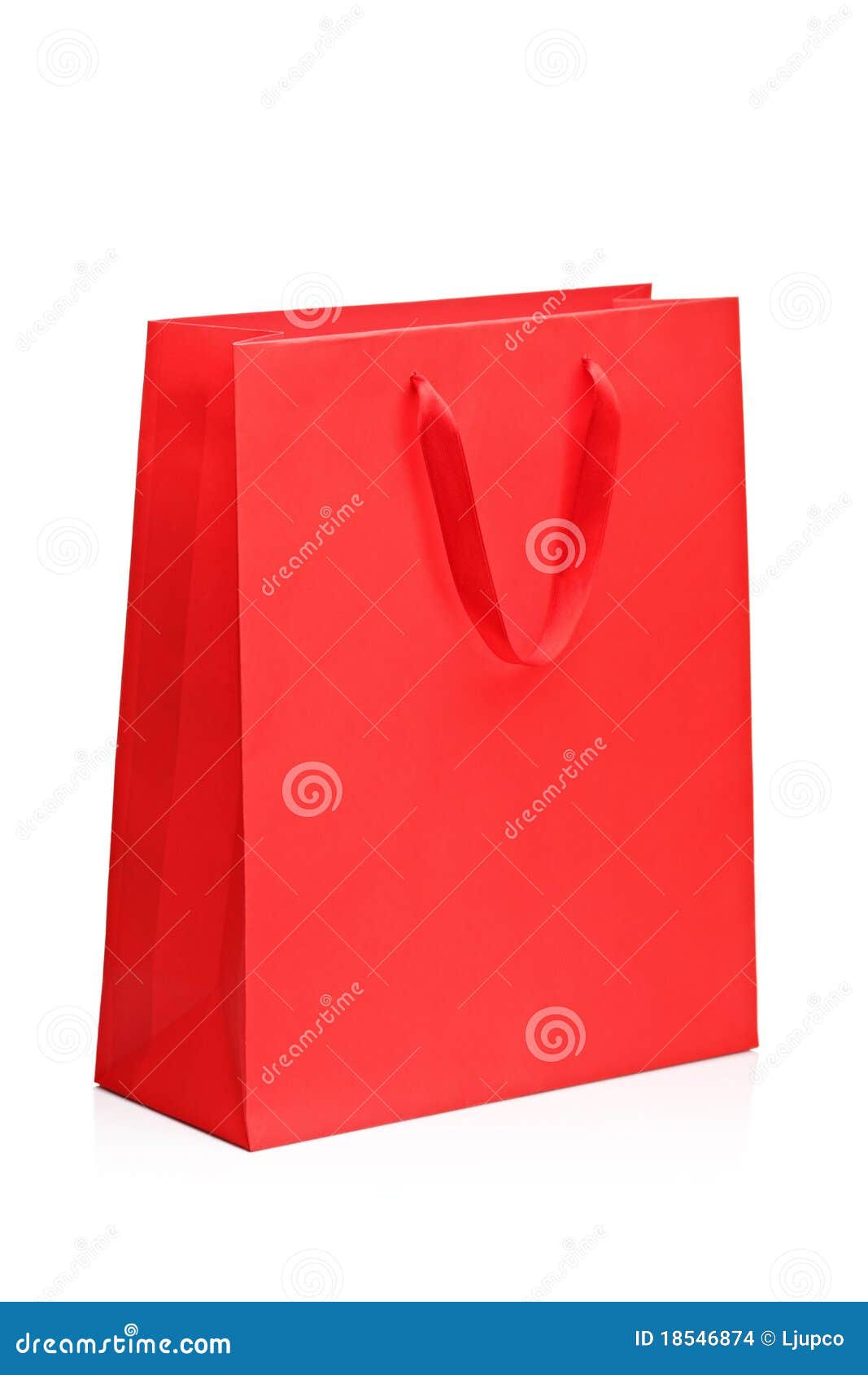 A View of a Red Shopping Bag Stock Photo - Image of isolated, pack ...