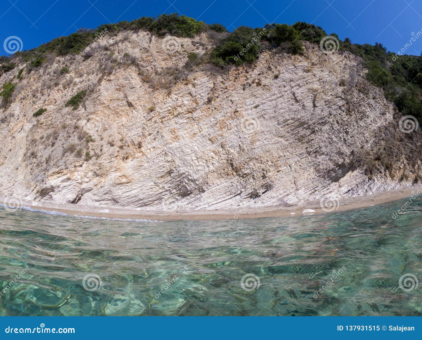 View of Remote Island from the Sea Stock Image - Image of coastline ...