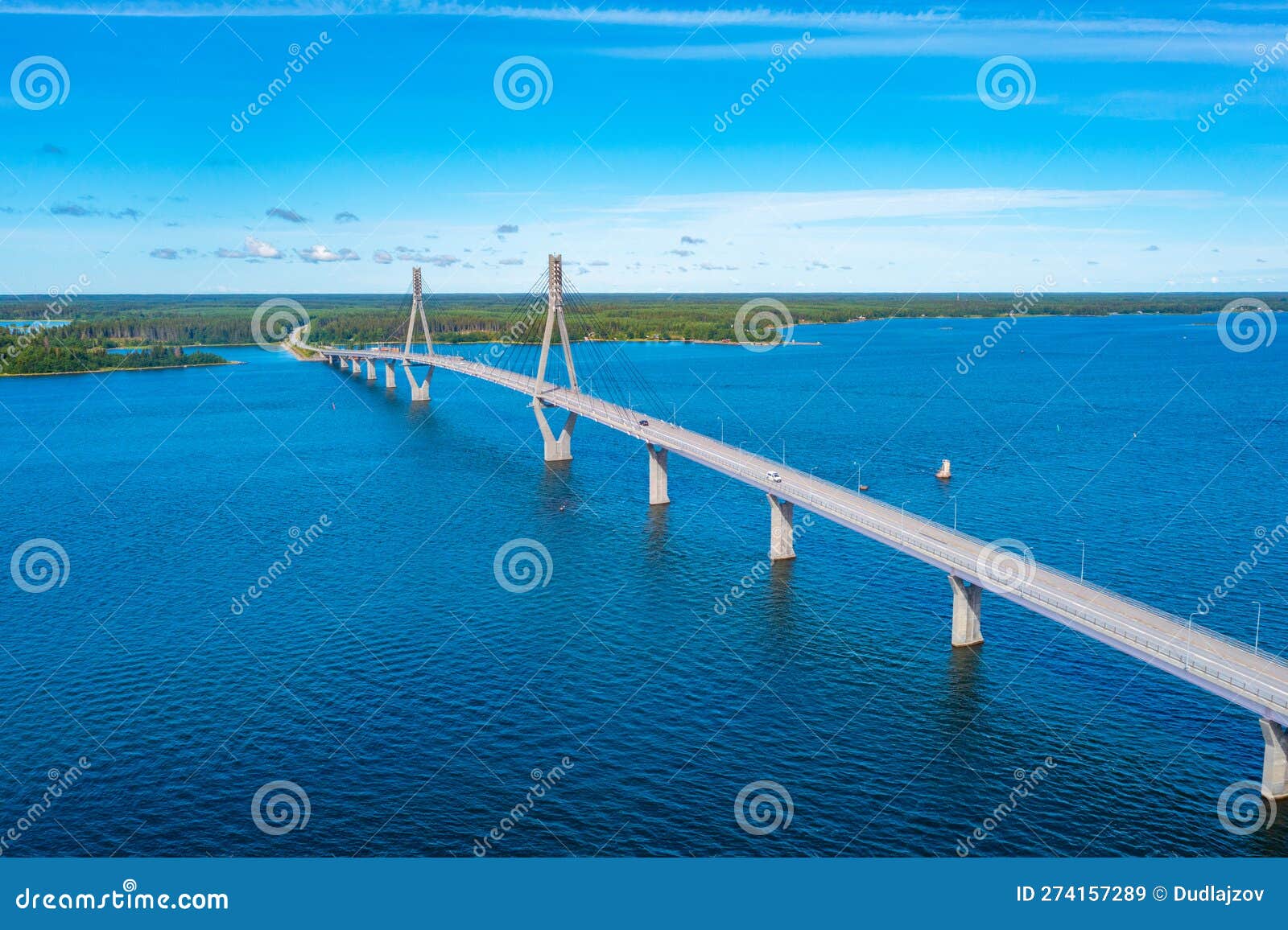 View of Replot Bridge in Finland Stock Image - Image of island, replot ...