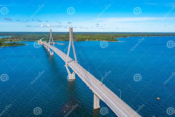 View of Replot Bridge in Finland Stock Image - Image of construction ...