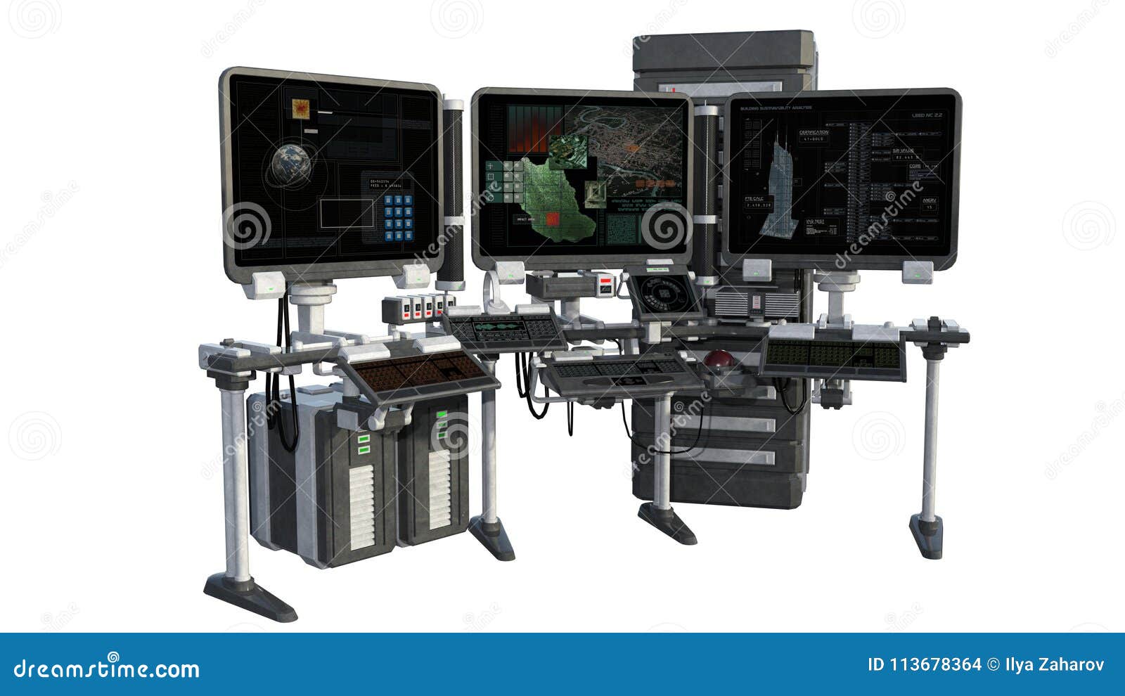 A View of Research Equipment with Monitors, Computers Stock ...