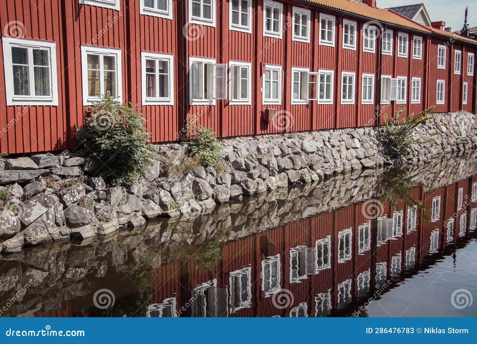 View of Residential Building by a Canal Stock Image - Image of city ...