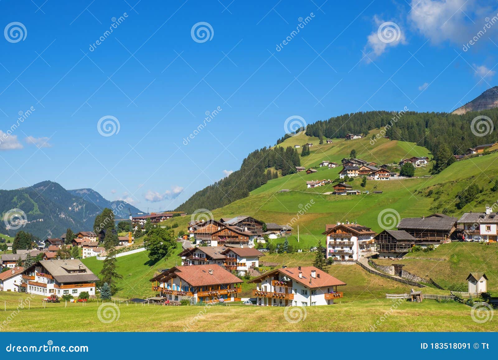 View with Residential Buildings in the Alps Stock Image - Image of ...