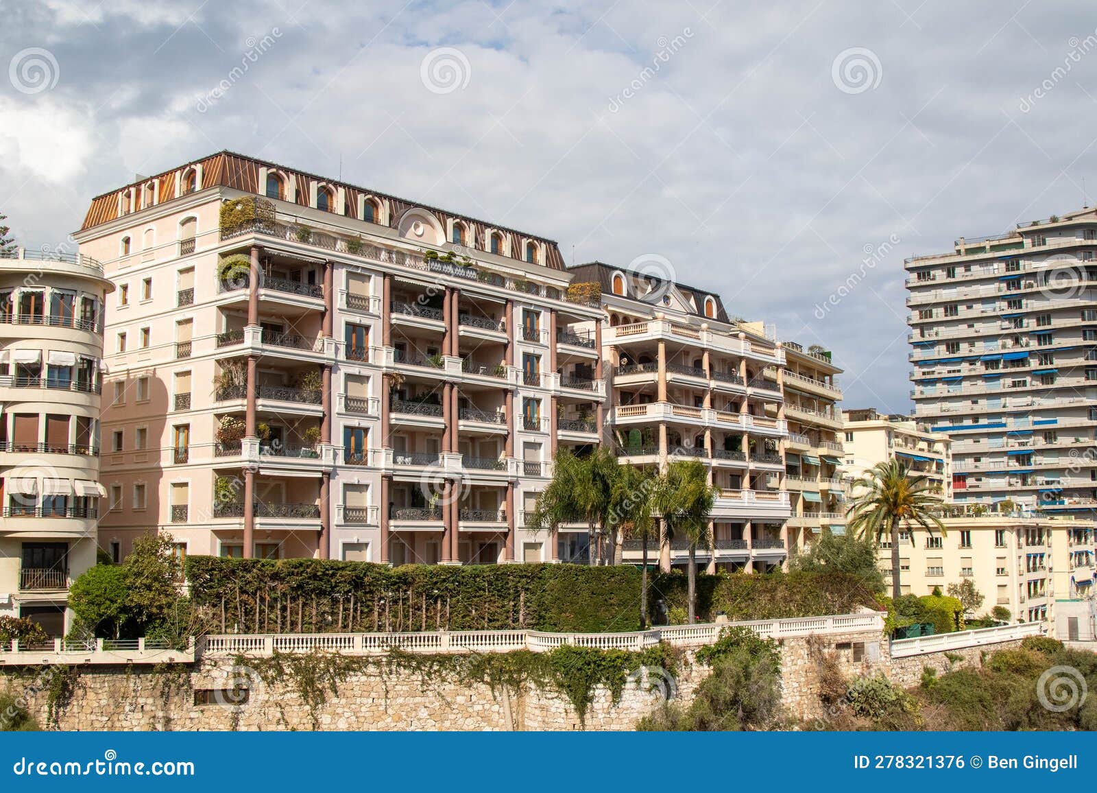 A View of Residential Buildings in the Principality of Monaco Editorial ...