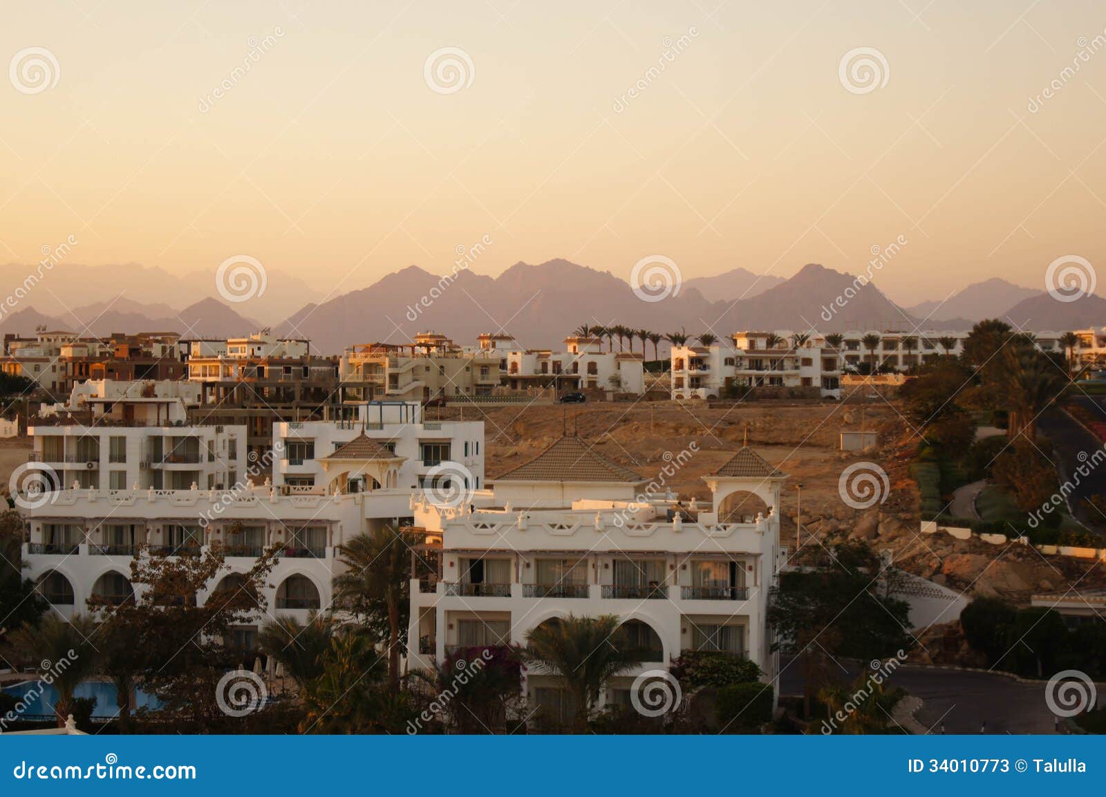 View of the Resort in the Evening Stock Image - Image of travel ...