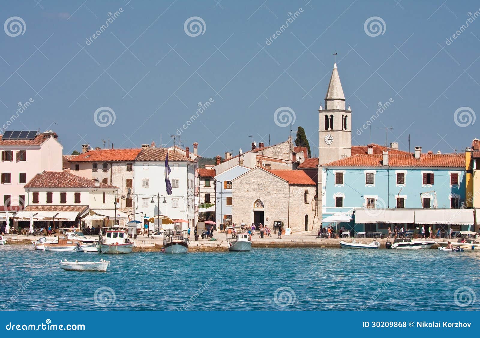 Resort Fazana, Croatia editorial stock photo. Image of pier - 30209868