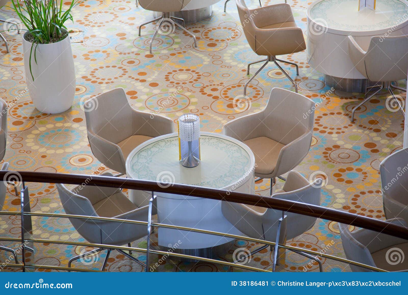 View of a Restaurant from a Balcony Stock Image - Image of modular ...