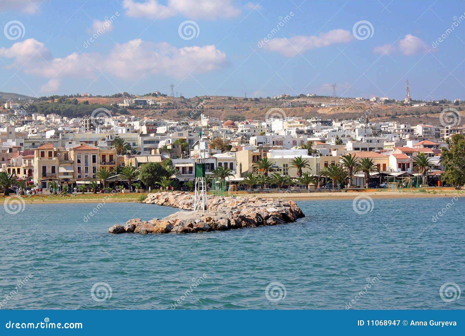 View of Rethymno, Crete stock image. Image of resort - 11068947