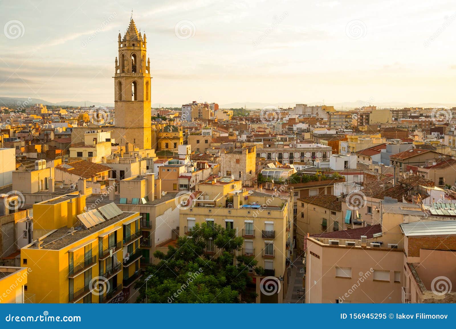 View on Reus stock image. Image of cityscape, cupola - 156945295