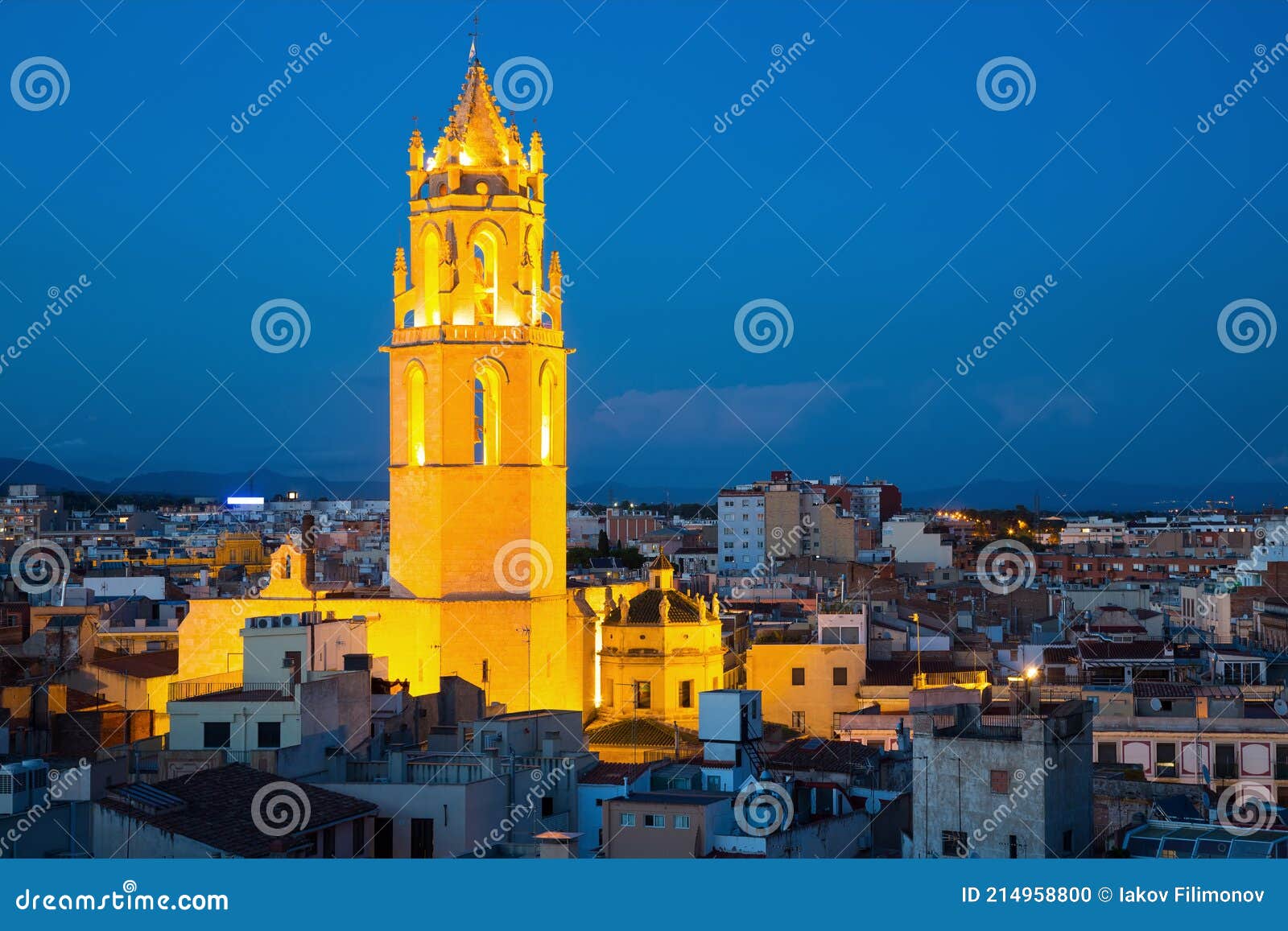 View on Reus stock photo. Image of destination, panorama - 214958800