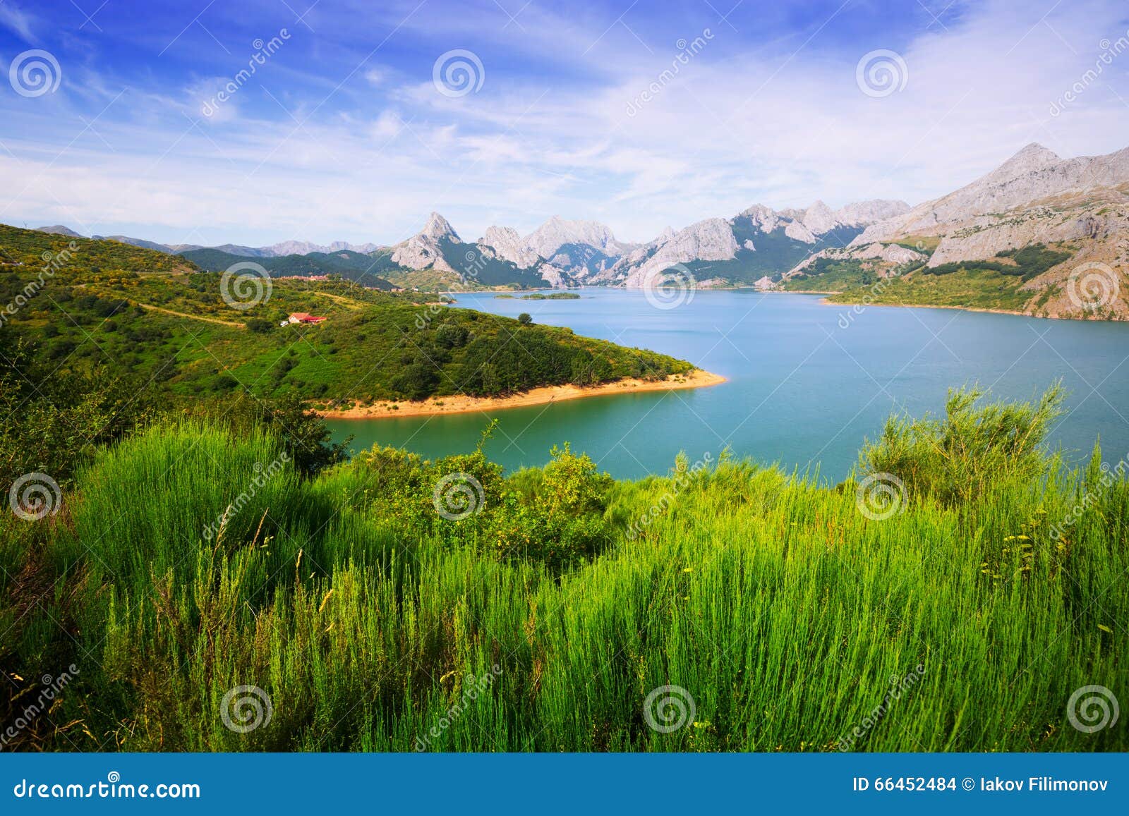View of Riano Reservoir in Summer Stock Photo - Image of yuso, duero ...