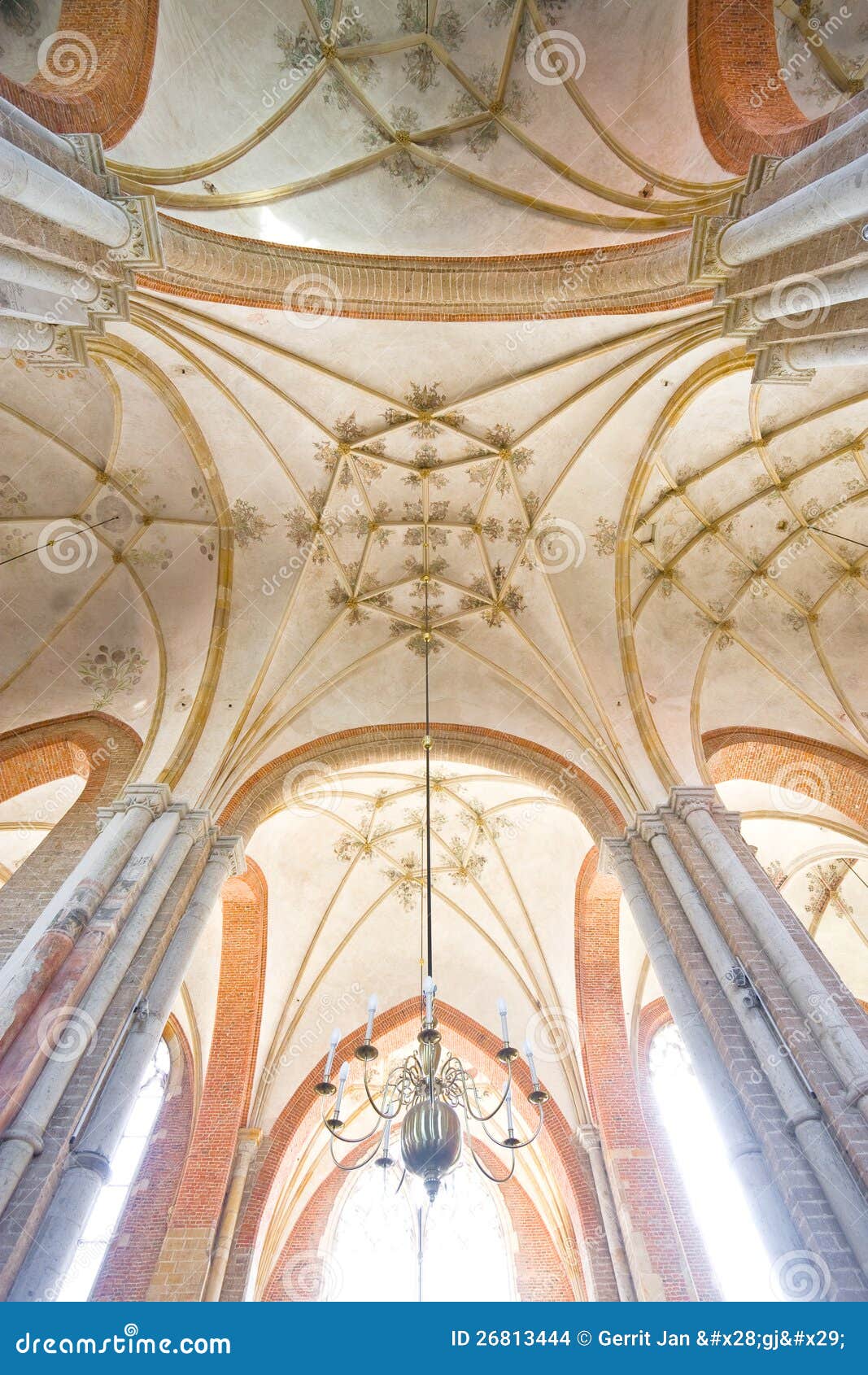 View at a Rich Decorated Ceiling Stock Photo - Image of pillar ...