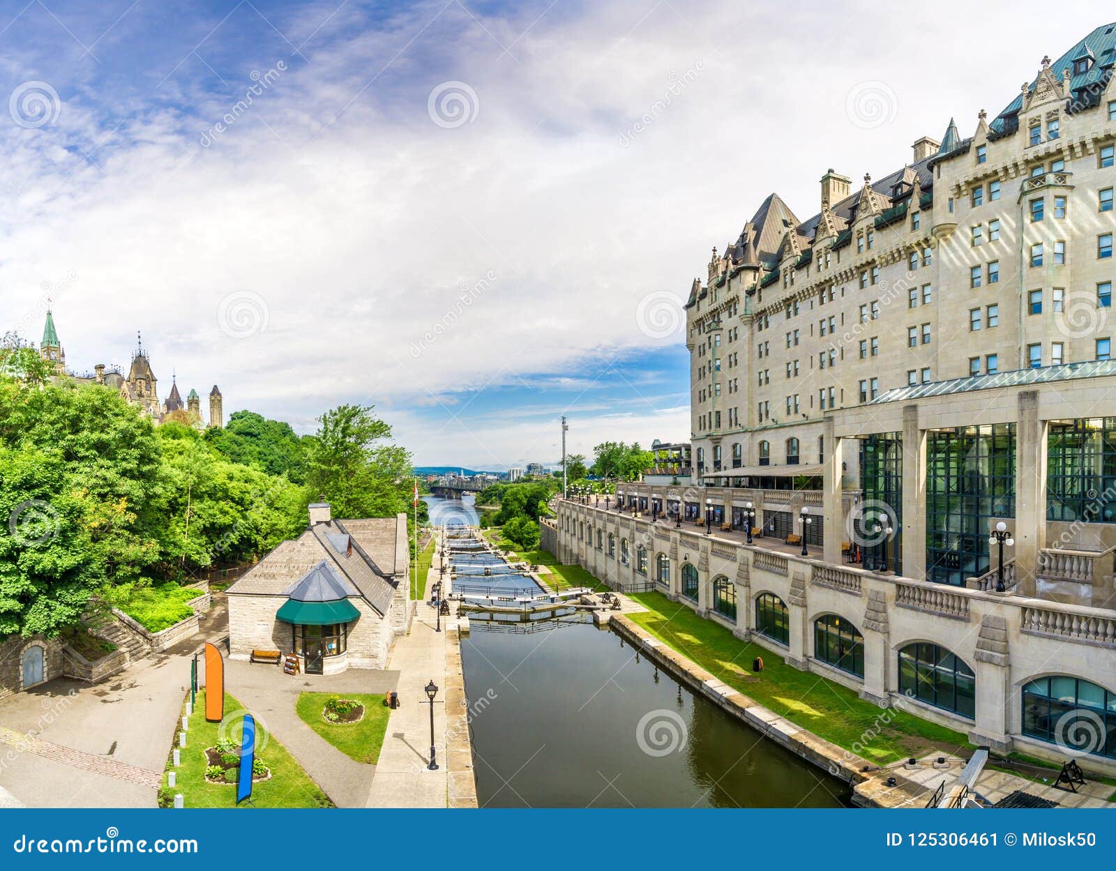 View at the Rideau Canal in Ottawa - Canada Stock Image - Image of ...