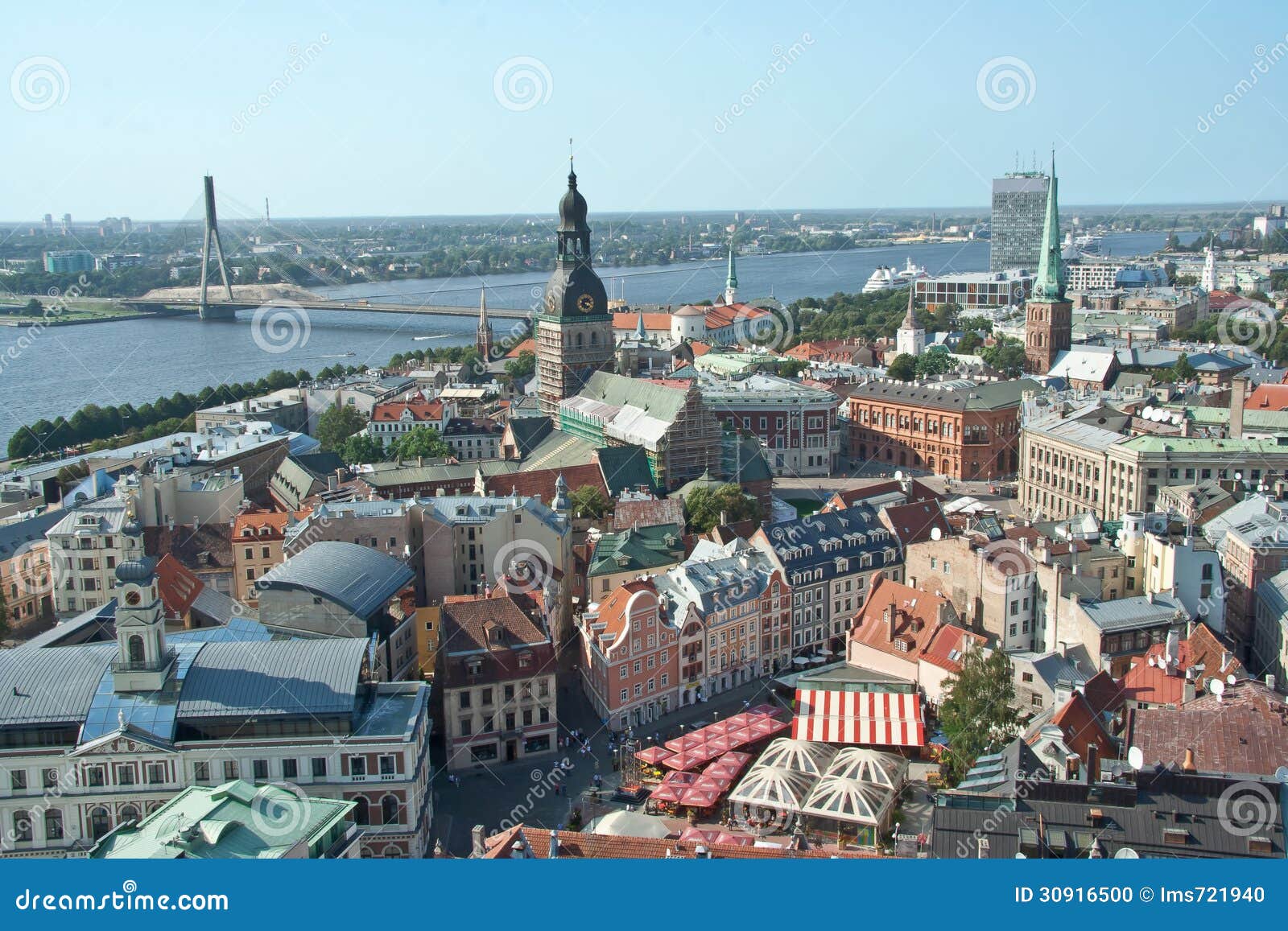 View of Riga from above stock photo. Image of baltic - 30916500