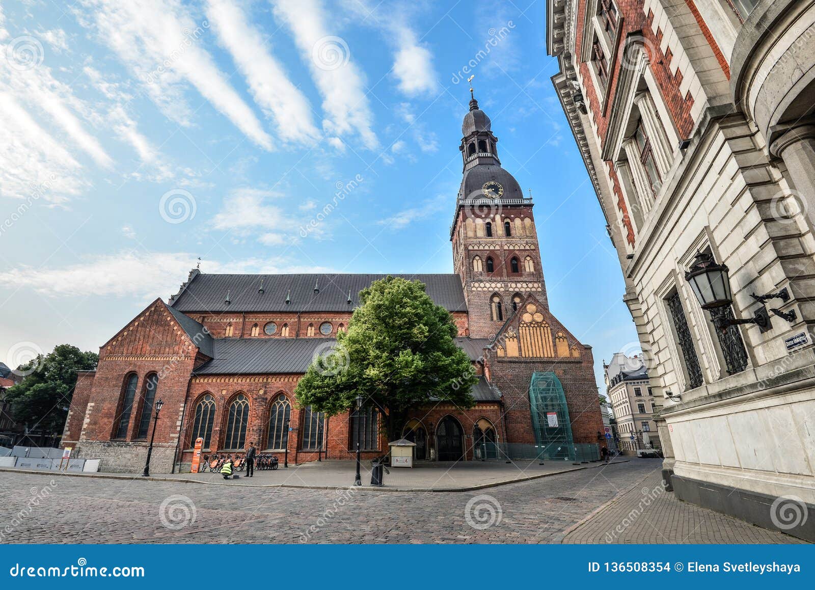 View on Riga Cathedral or Dome Cathedral in Daylight, Riga, Latvia. the ...