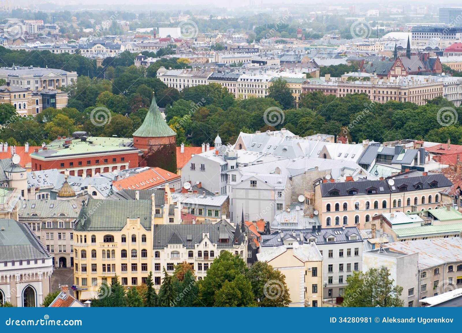 View on Riga center stock image. Image of baltic, medieval - 34280981