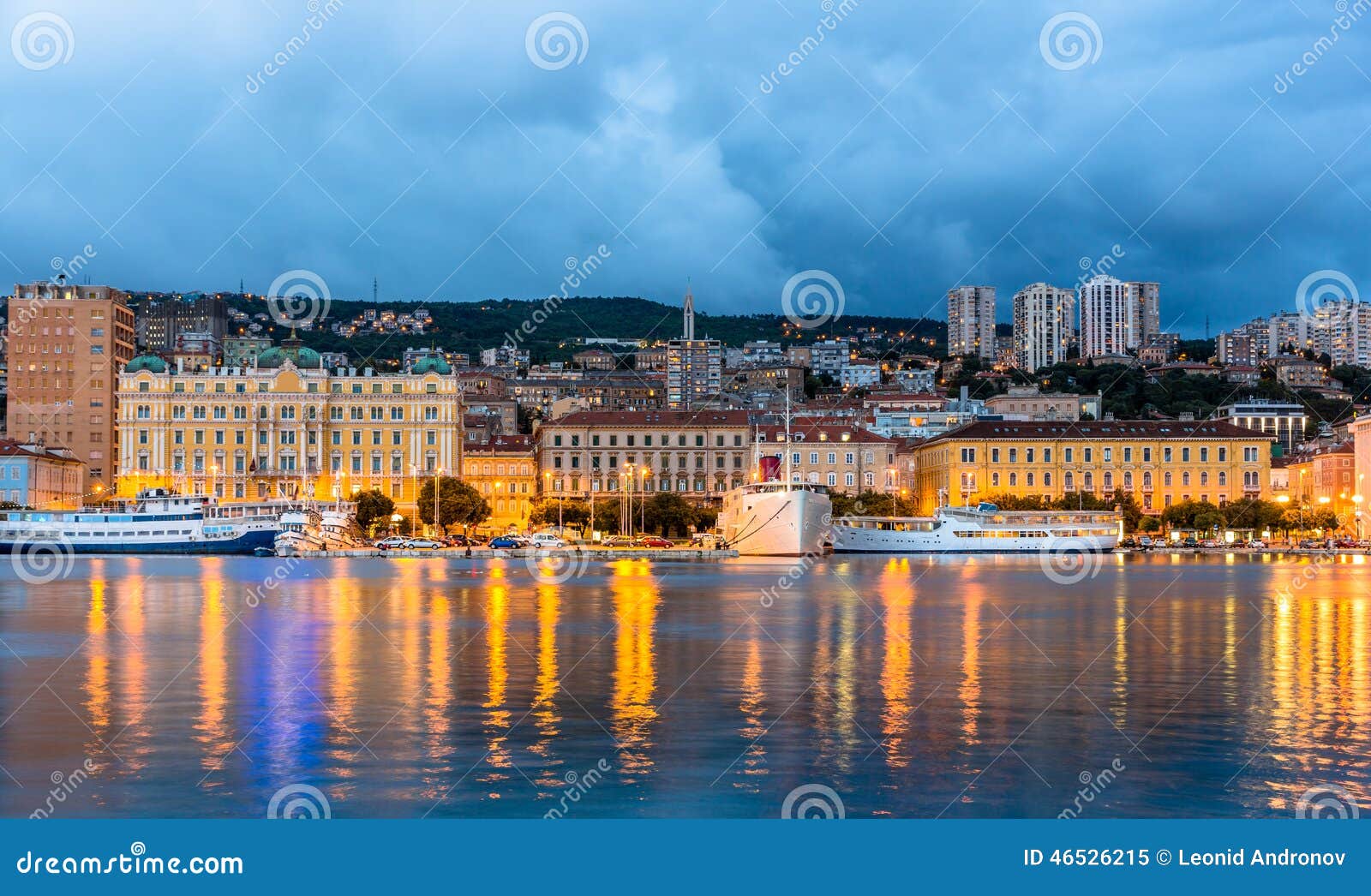 View of Rijeka City in Croatia Stock Image - Image of export, container ...