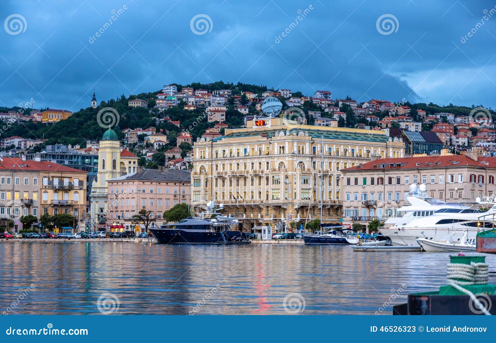 View of Rijeka City in Croatia Stock Image - Image of croatia, business ...