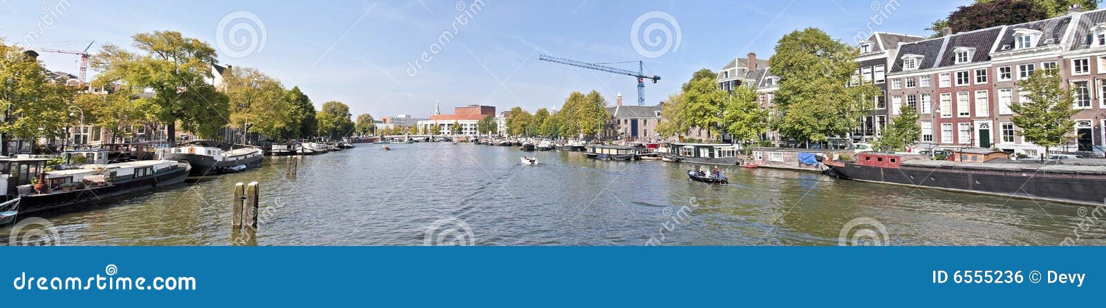 View on the River Amstel in Amsterdam Netherlands Stock Photo - Image ...