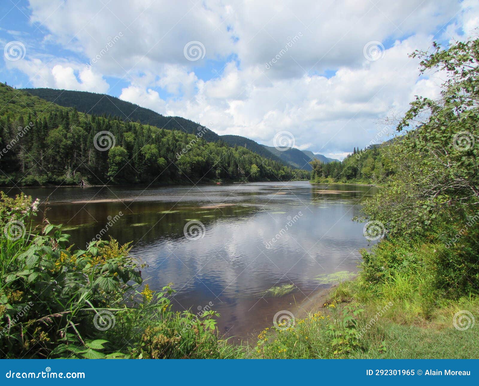 View of the River at the Bottom of the Valley. Stock Image - Image of ...