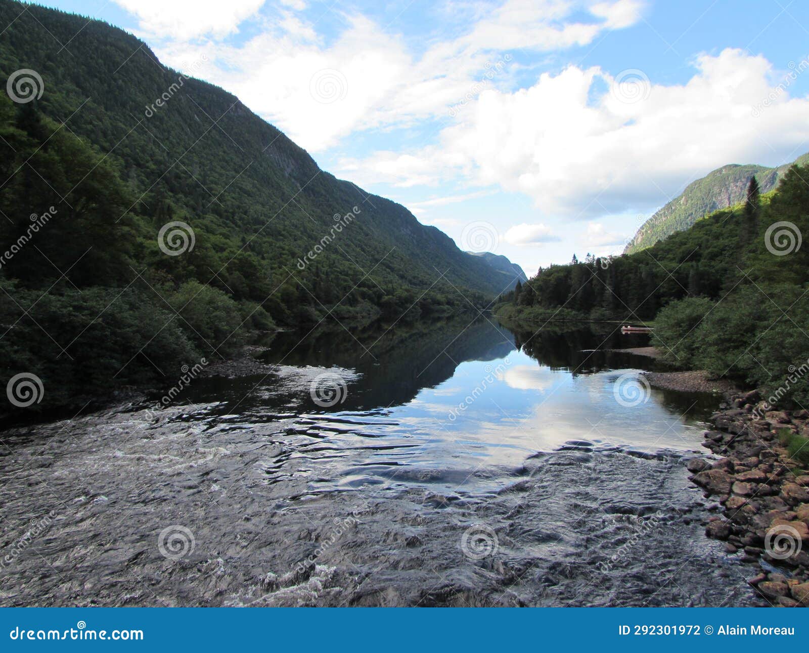 View of the River at the Bottom of the Valley. Stock Photo - Image of ...