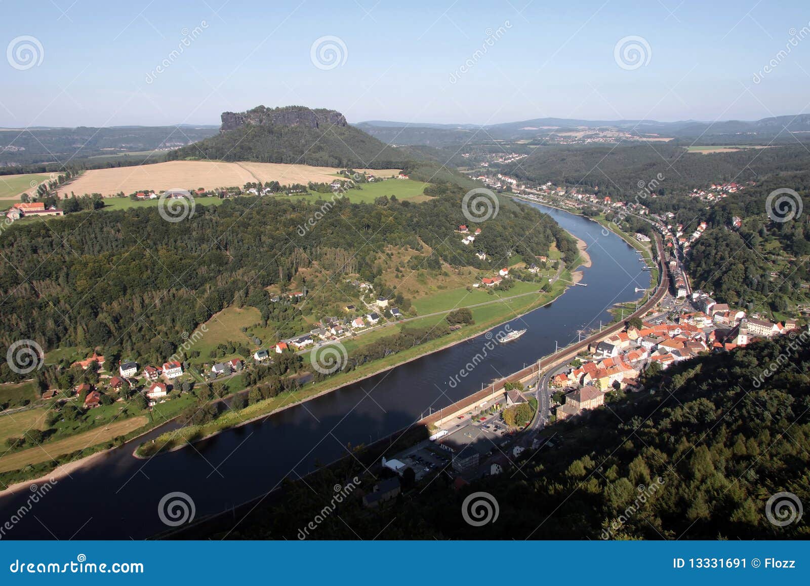 View at the river elbe stock image. Image of landscape - 13331691