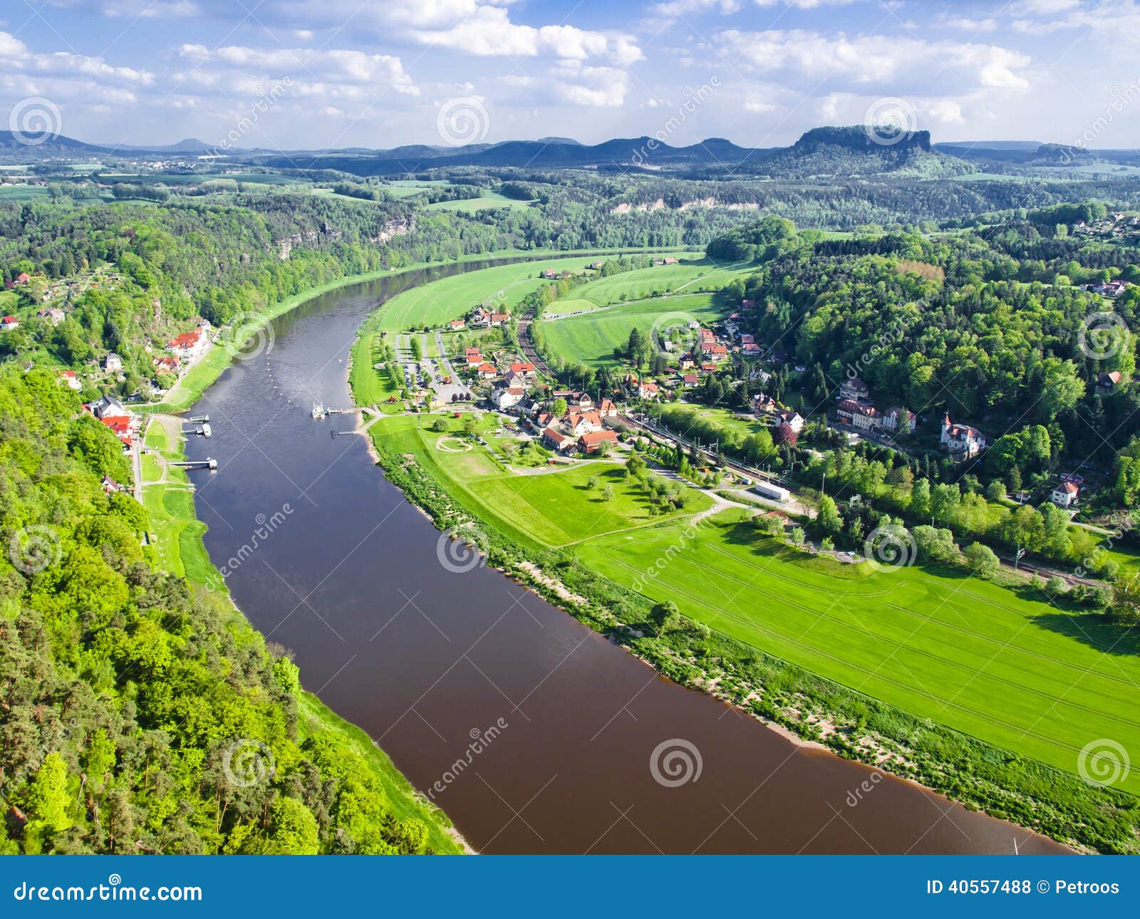 View of the River Elbe, Saxony, Germany Stock Photo - Image of nature ...