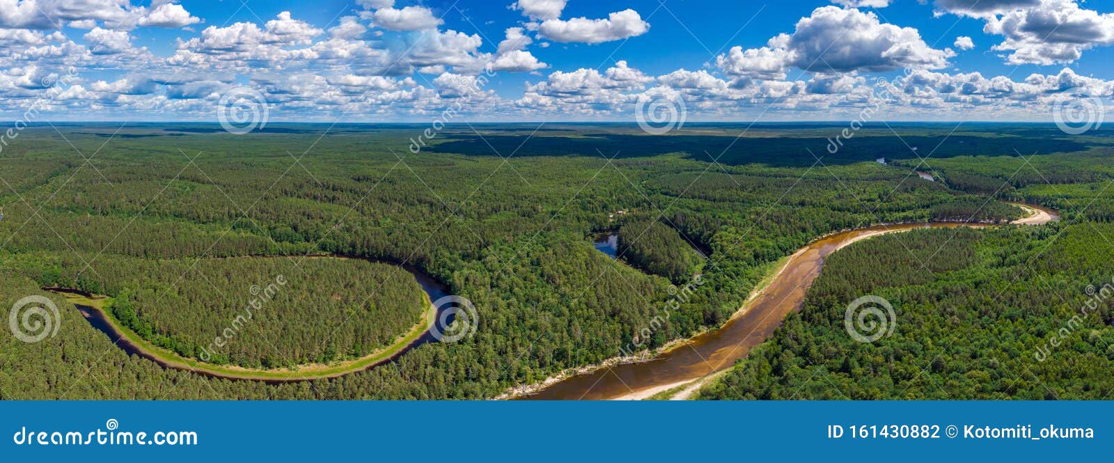 View of the River Flowing through Forest. Aerial Photography Stock ...