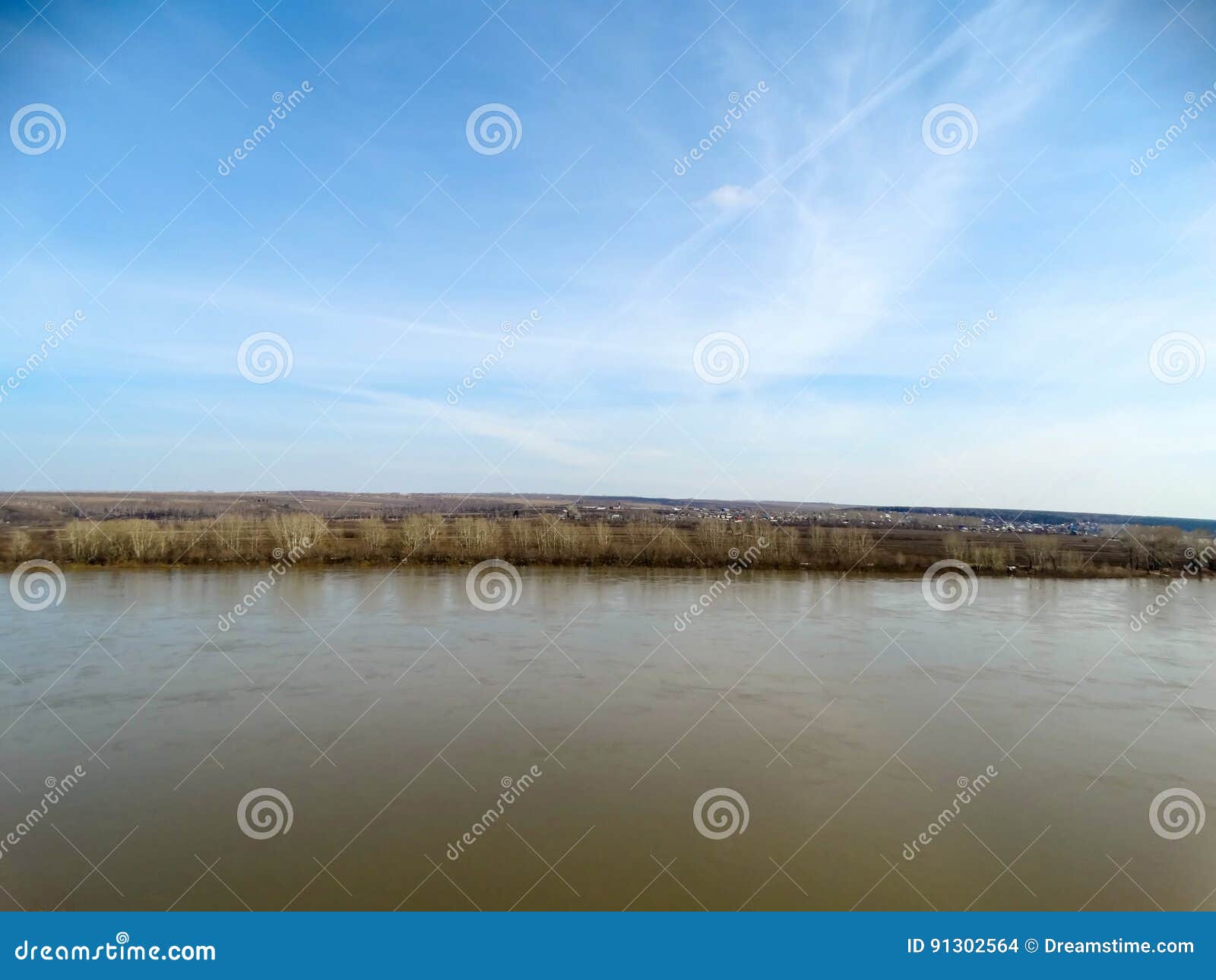 View of the River from the High Bank. Stock Photo - Image of nature ...